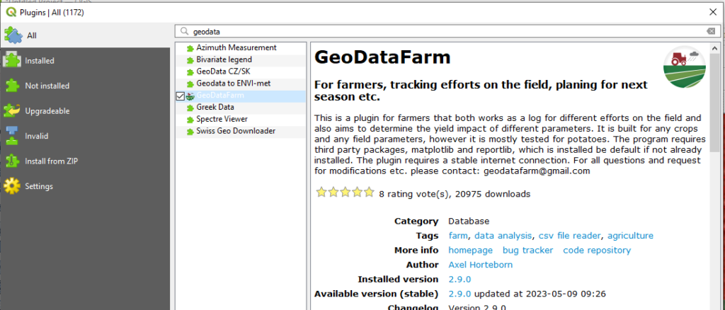 Installation – GeoDataFarm